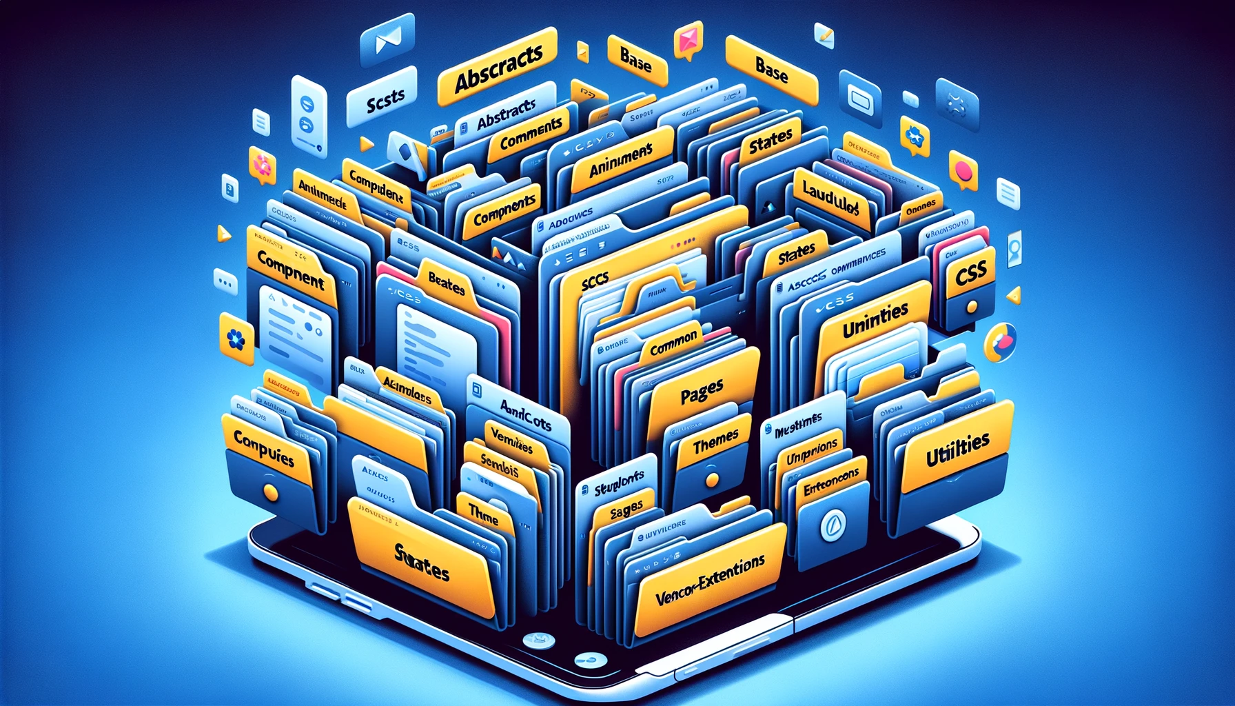 sass(scss記法)プロジェクトのフォルダ構成とファイル名の例を紹介 | wisebear